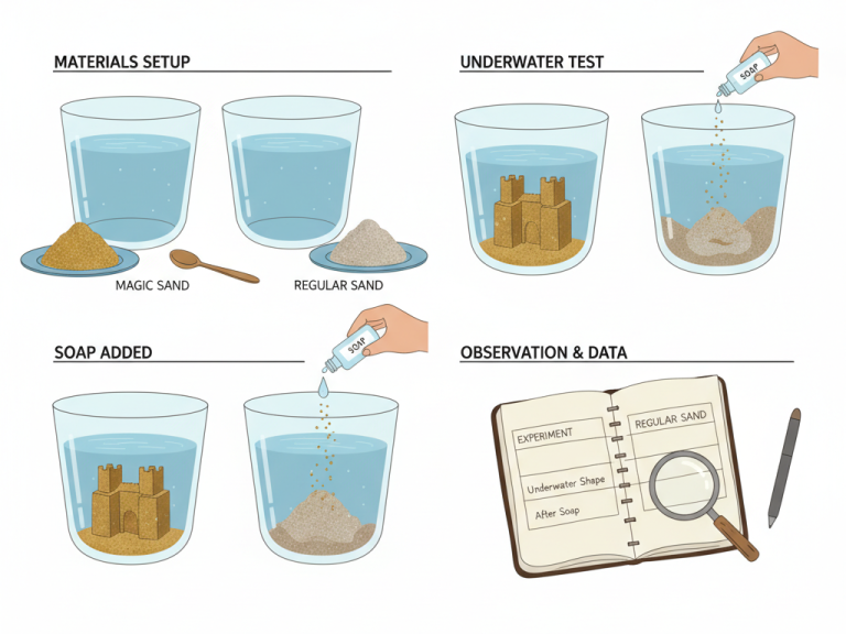 Magic Sand Science Project That Explains Hydrophobic Sand